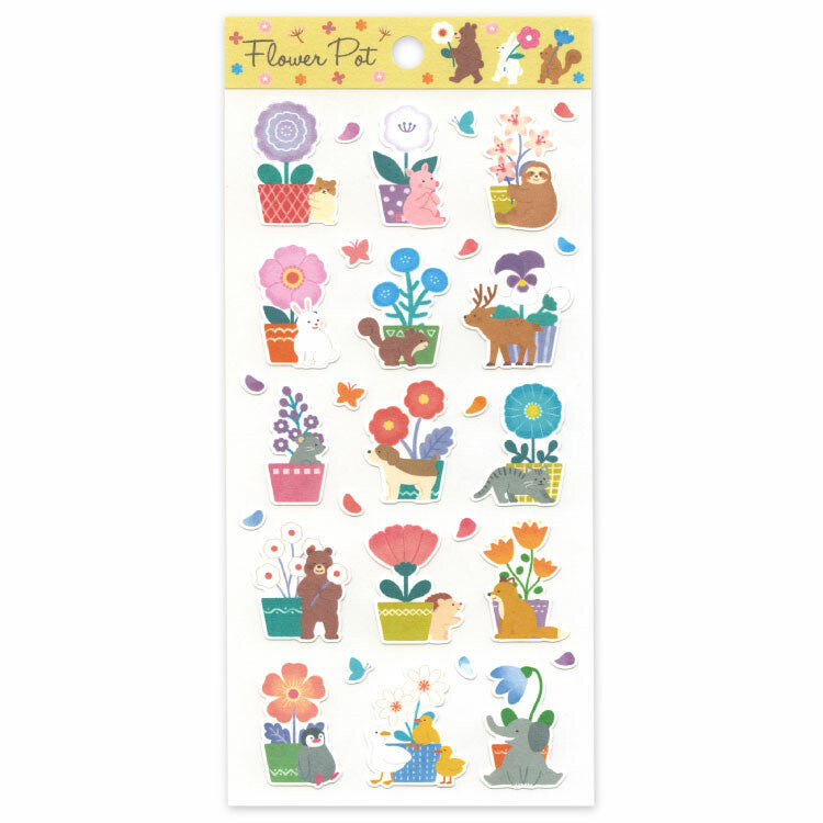 Paper Seal Sticker: Flower Pot – PenCakeDesign